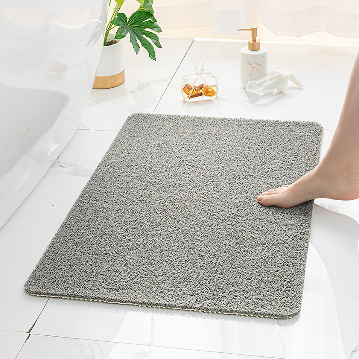 Bath Mats for Bathroom Non Slip, Shower Mats for Showers Anti Slip for Elderly, Shower Matt Non Slip, Shower Mats for Bathroom, Bath Tub Mats for Bathroom Non Slip (Gray, 16x24 in)