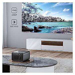 C300 DLP 1080P Projector Full HD 800 ANSI with Android WiFi Home Cinema Support 3D 4K TV Smart Phone Projector (Color : Add 3D Glasses)