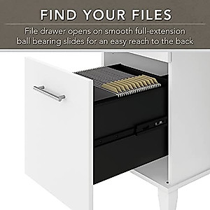 Bush Furniture Somerset 72W Office Desk with Drawers in White