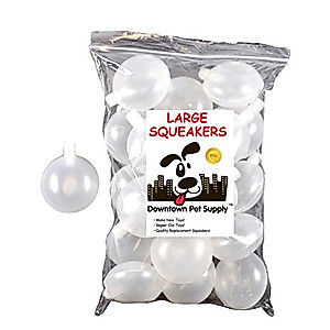 Downtown Pet Supply - Squeakers for Dog Toys - Dog Toy Large Replacement Squeakers - Repair Squeaky Dog Toys, Cat Toys or Baby Toys - Great for Arts & Crafts - 2" Diameter - Large - 20 Pack
