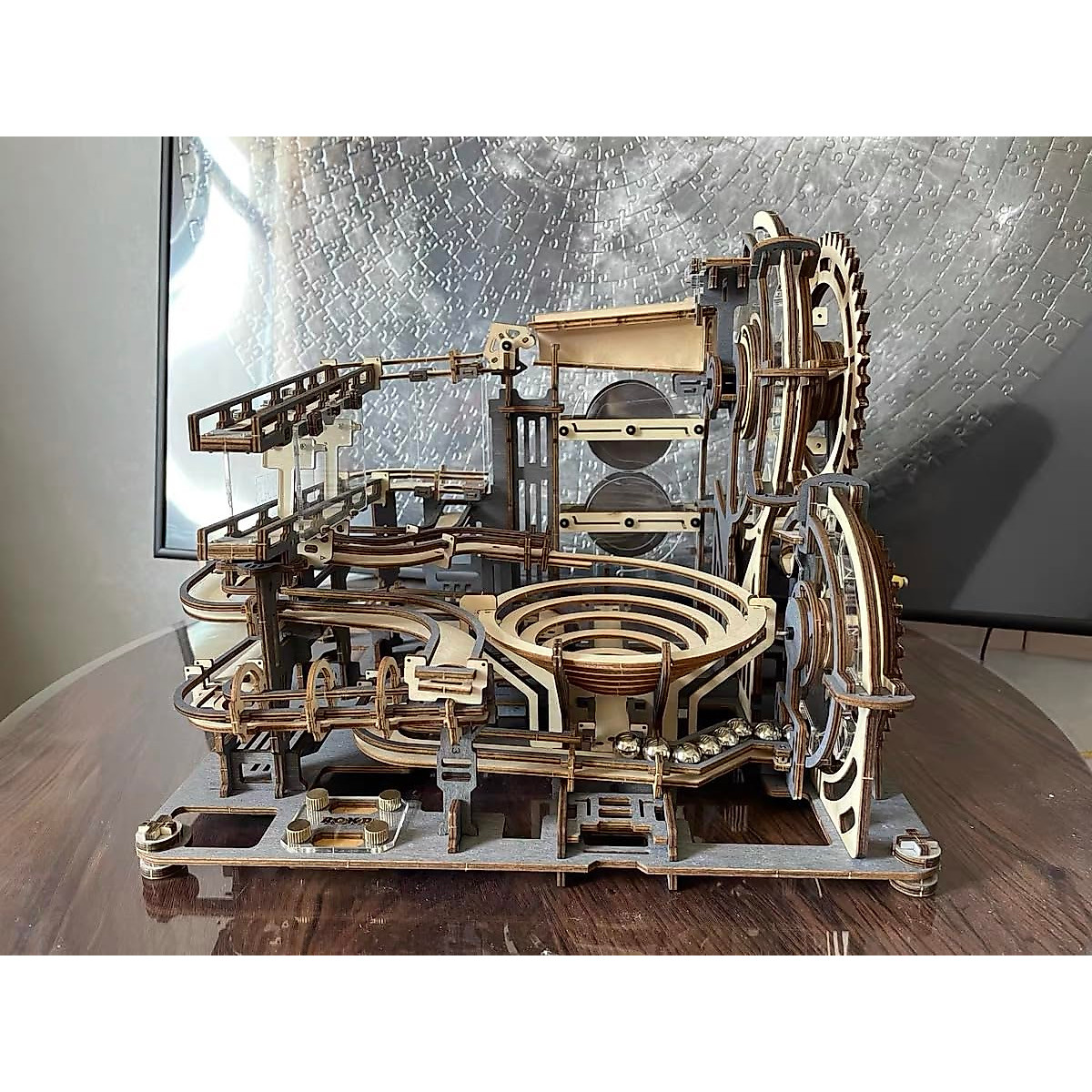 ROKR 3D Wooden Puzzles for Adult, Marble Run Puzzle Model Mechanical Marble Run Building Kits DIY Toy Hobbies for Adults for Men, Women