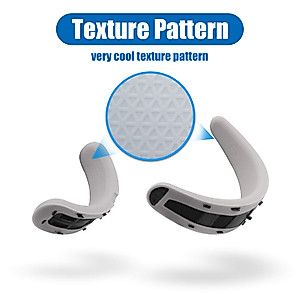 AMVR VR Front Foam & Rear Foam Silicone Protective Covers for Oculus Rift S Headset Sweatproof Waterproof Anti-Dirty Replacement Accessories (Gray)