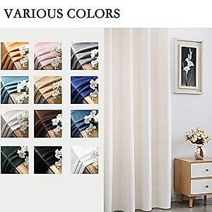 SPXTEX Cream White Velvet Curtains 63 inches Long Sliding Door Curtains for Living Room Ivory Velvet Curtains Grommet Heavy Velvet Drapes Thermal Insulated Curtains for Bedroom Set of 1 Panel