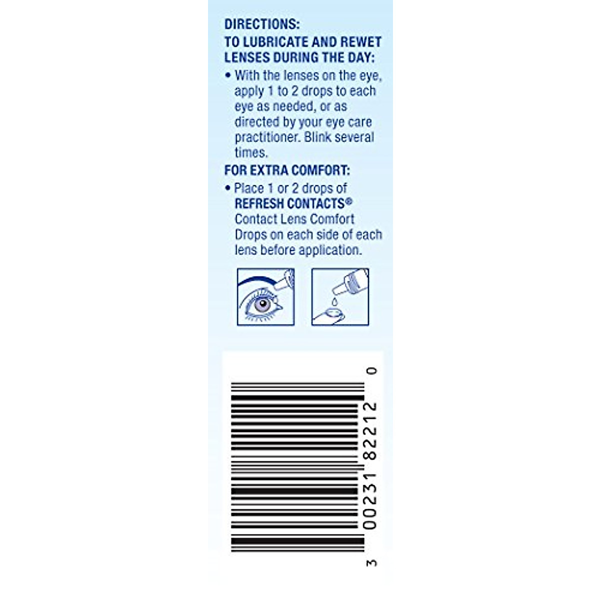 Refresh Contacts, Eye Drops, Contact Lens Comfort,Blue 0.4 Fl Oz Sterile