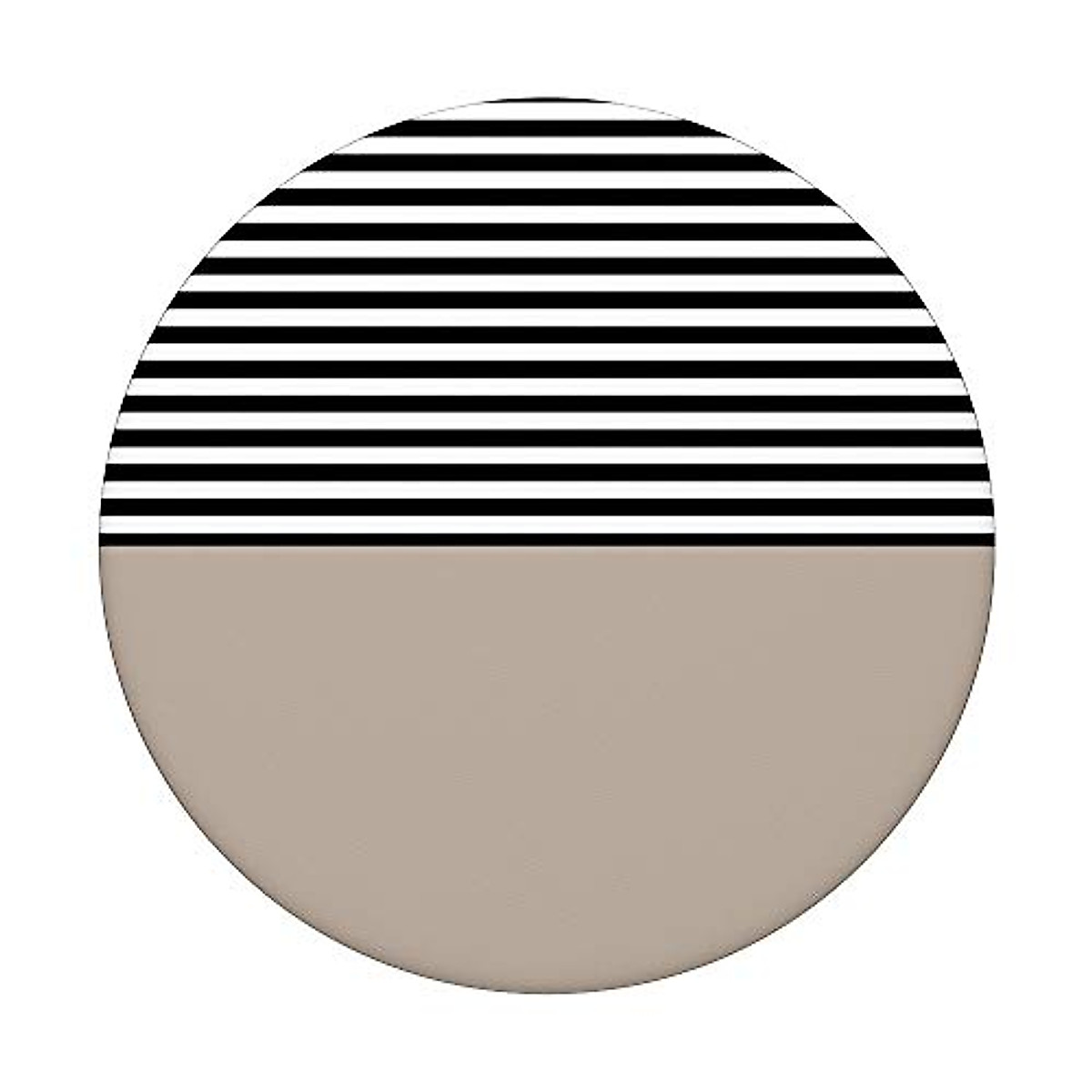 Taupe Minimal White Black Lines Stripes PopSockets PopGrip: Swappable Grip for Phones & Tablets