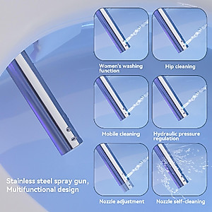 Toilet Smart Toilets Ceramic White with Heated Bidet Seat Portable Toilet with Bidet Built Bidet Toilet with Dryer and Warm Water