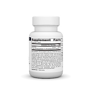Source Naturals Coenzymated B-6,P-5´-P (PYRIDOXAL-5´-PHOSPHATE) Promotes a Healthy Nervous Sytem* - 100 mg 60 Tablets