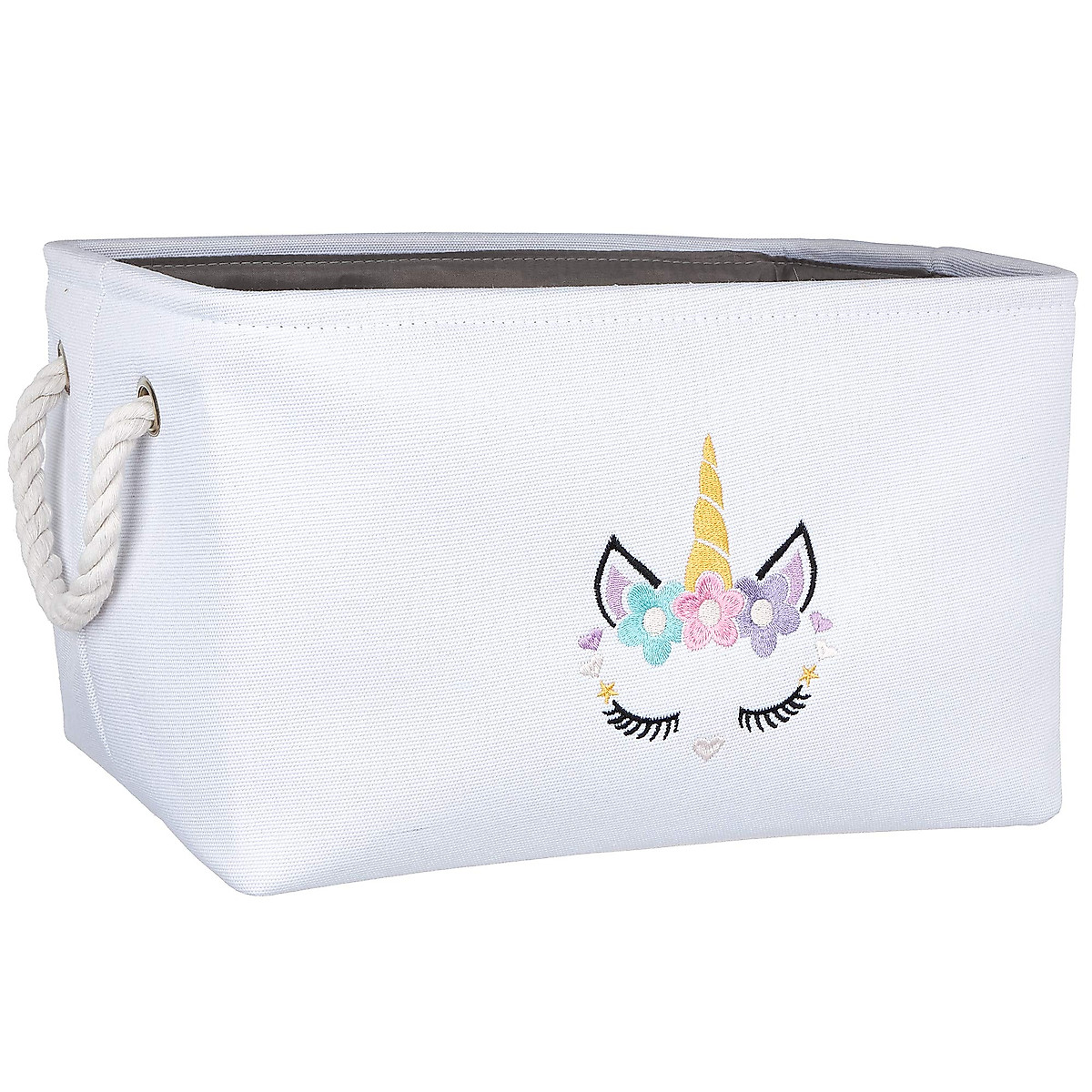 APPLE PIE ORDER Storage Basket with Embroidery, Foldable Animal Toy Storage Bins/ Cube/ Box/ Organizer for Kids, Boys and Girls room, Baby & Nursery.