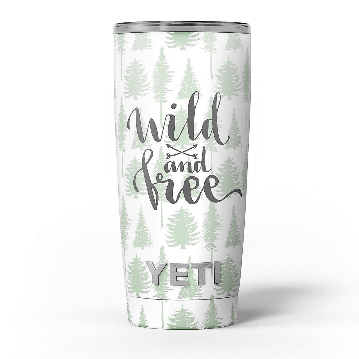 Design Skinz Wild and Free - Skin Decal Vinyl Wrap Kit Compatible with The Yeti Rambler Cooler Tumbler Cups