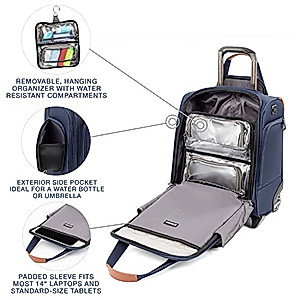 Travelpro Crew Versapack Softside Rolling Underseat Carry-on Bag, Men and Women, Patriot Blue, 16-Inch