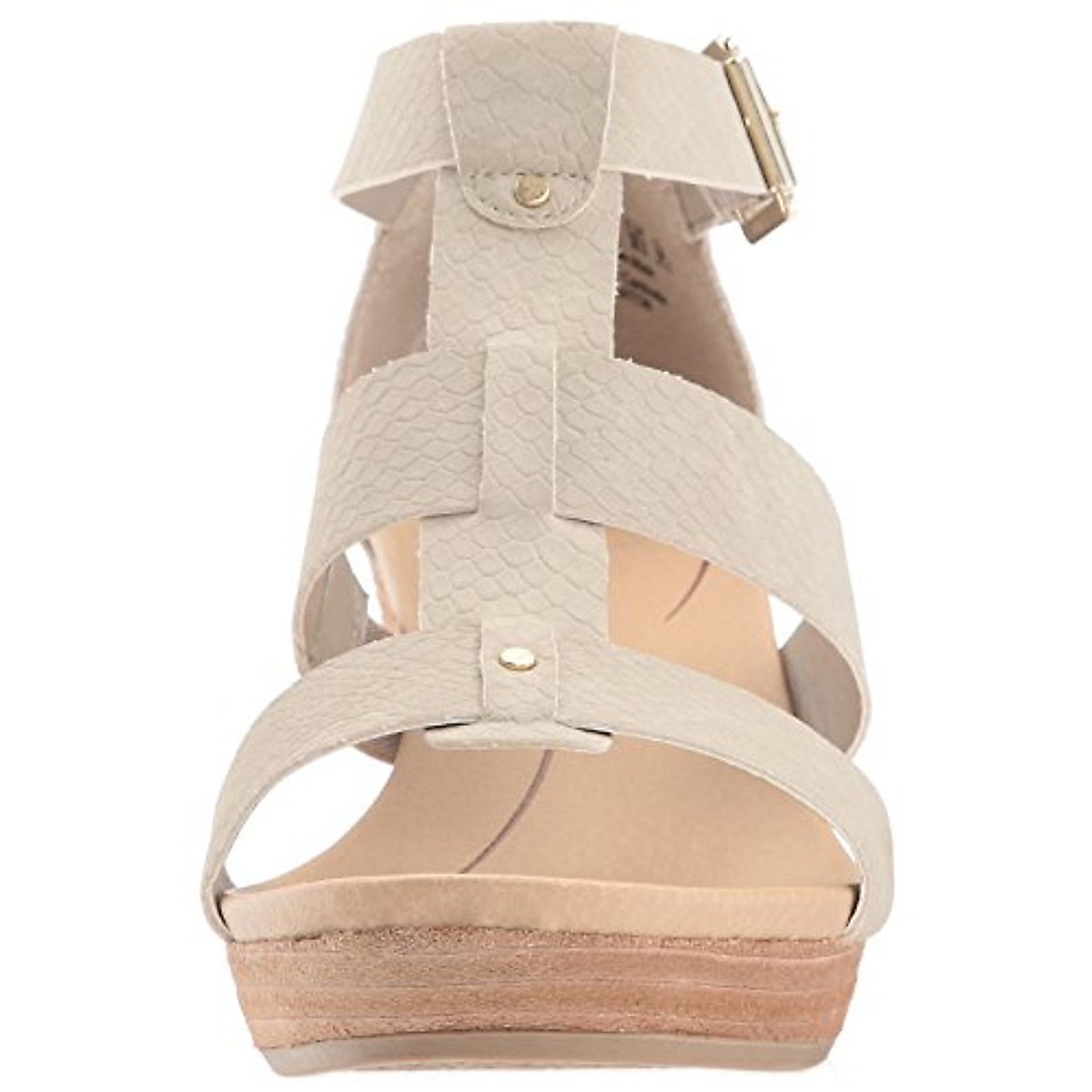 Dr. Scholl's Shoes womens Barton Wedge Sandal, Grey Snake, 8 US