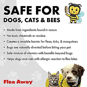 Flea Away All Natural Supplement for Fleas, Ticks, and Mosquitos Prevention for Dogs and Cats, 100 Chewable Tablets, 3 Pack