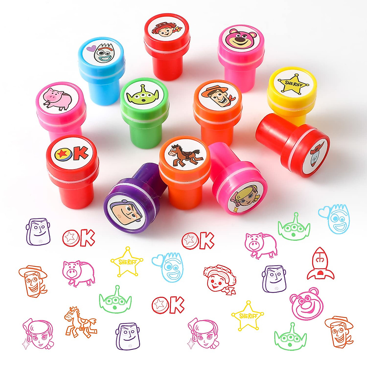 24PCS Toy Inspired Themed Stampers For Party Birthday Party Favors Party Supplies