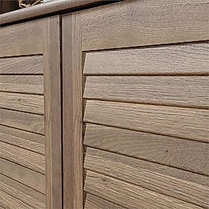 Sauder Harbor View Storage Cabinet, Salt Oak finish