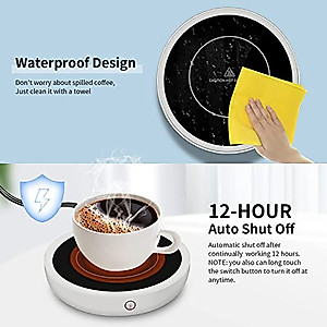 Coffee Mug Warmer, Electric Beverage Warmers for Office Home Desk Use, Smart Cup Warmer Thermostat Coaster for Hot Coffee Tea Espresso Milk