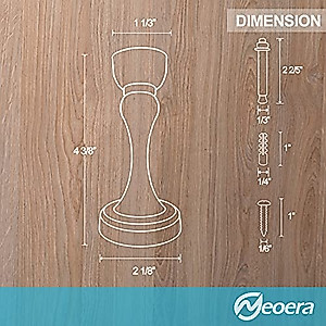 Neoera Magnetic Door Stop（Black）Door Stopper Strong Magnetic Door Catch for Hold Door Open, Premium Stainless Steel Made, Anti-Rust, Heavy Duty for Various Door Types, Wall & Floor Mount 1Pack