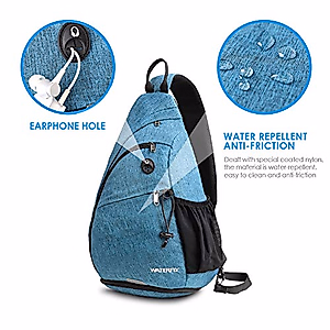 WATERFLY Sling Bag Crossbody Backpack: Over Shoulder Daypack Casual Cross Chest Side Pack