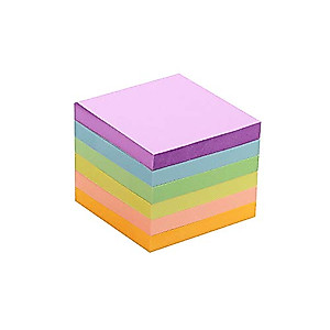 Early Buy Pop Up 3x3 Sticky Notes Self-Stick Notes 6 Pads, 6 Pastel Color, 100 Sheets/Pad
