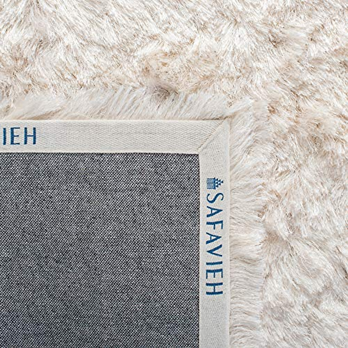 SAFAVIEH Paris Shag Collection Area Rug - 8' x 10', Ivory, Handmade Silken Glam, 2.5-inch Thick Ideal for High Traffic Areas in Living Room, Bedroom (SG511-1212)