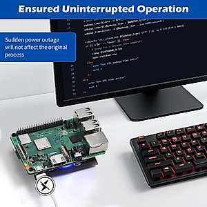 PiSugar S Plus Portable 5000 mAh UPS Lithium Battery Power Module Platform for Every Raspberry Pi 3B/3B+/4B Model Accessories handhold(Not Include Raspberry Pi)