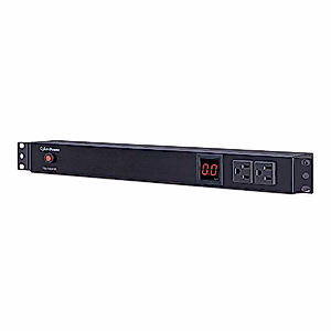 CyberPower PDU15M2F8R Metered PDU, 100-125V/15A, 10 Outlets, 1U Rackmount, Black