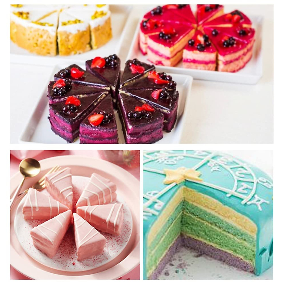 Round Cake Slice & Pie Slicer Marker, Cake Divider, Cheesecake Cutter, 10 or 12 Slices Double Sided Cake Portion Marker, Works for Cakes 10 Inches Diameter