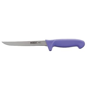 HUBERT Stainless Steel Flexible Boning Knife with Purple Polypropylene Handle - 6"L Blade