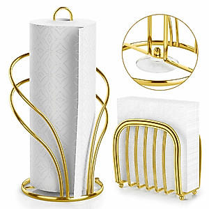 2 Pack Paper Towel Holder Under Cabinet, Self-Adhesive Paper Towel Bar, Paper Towels Rolls Holder Under Counter Wall Mount for Kitchen Bathroom Cabinets Towel Rack Stainless Steel - 13.2''/Black