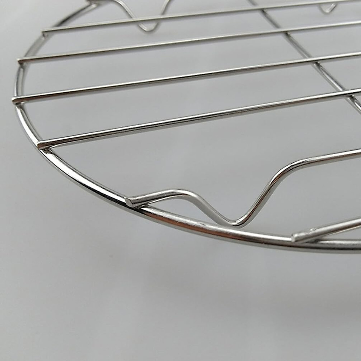 SHERCHPRY Round Baking Rack Metal Grill Rack Round Wire Rack Stainless Steel Cooling Racks Pizza Baking Rack for Oven Air Fryer