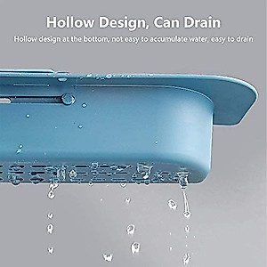 INNOLV Telescopic Sink Storage Rack Faucet Splash Guard Kitchen Sink Sponge Holder, Expandable Dish Caddy Sponge Soap Drying Rack, Shelf Organizer Scrubber and Adjustable Hanger with Towel Bar