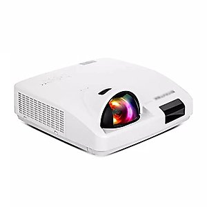 WIONC Short Throw Rear 3LCD Video 1080P Full HD Projector for Film Education Conference Advertising Home Theater (Color : C600WST, Size : 347 * 341 * 142mm)