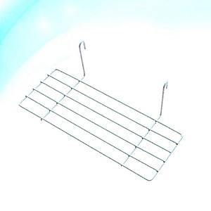 VOSAREA Hanging Straight Shelf for Wire Wall Grid Panel Display Rack Home Room Decor 25x10cm (White)