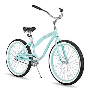 JOYSTAR 24 Inch Kids Cruiser Bike for Girls Ages 9-12 Years Old Single Speed Beach Cruiser Bike with Coaster Brake Kids' Bicycle Green