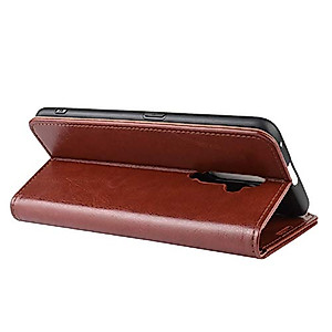 HualuBro Oppo Reno2 Z Case, Retro PU Leather Wallet Flip Folio Shockproof Phone Case Cover with Card Slots for Oppo Reno2 Z / Reno2 F/Reno 2Z / Reno 2F - Brown