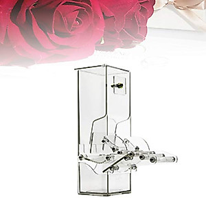 POPETPOP Parakeet Feeder No Mess-Automatic Bird Feeder No Split for Cage,Heavty Acrylic Feeder Station for Macaw African Greys Budgies Cockatiels Conure Lovebird