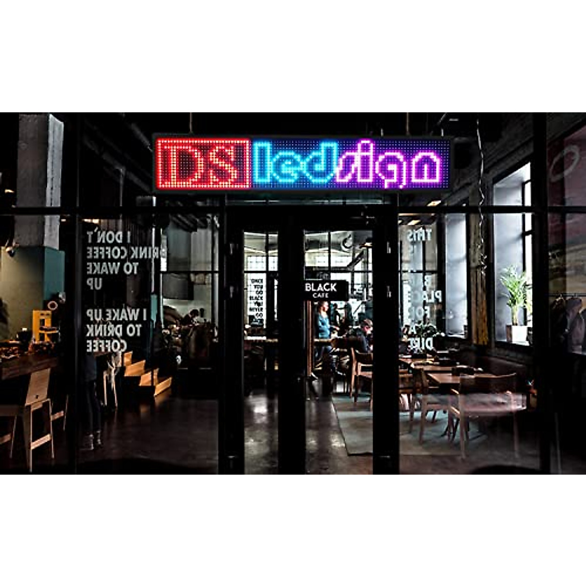 Scrolling LED Sign with WiFi P10 Outdoor 40" x 8" LED Display Programmable LED Sign Perfect Solution for Advertising