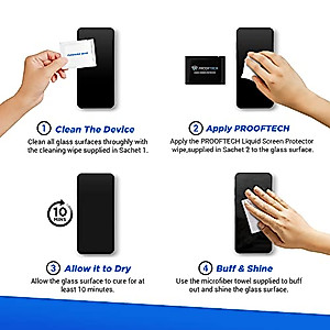 Phone Scratch Remover and Cracked Repair Liquid by ProofTech Liquid Glass Screen Protector | Covers up to 6 Devices | for All Smartphones Tablets and Watches