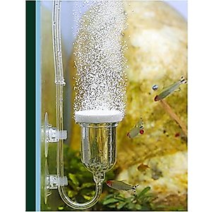 boxtech Aquarium Air Stone, Fish Tank Bubble Diffuser High Dissolved Oxygen Airstones for Air Pump Accessoriess with 1 Check Valve, 2 Suction Cup for Aquarium Pond Hydroponic