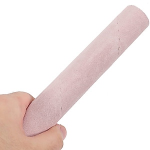 SUPVOX Striker Mallet Cowhide Covered Beech Wood Crystal Singing Bowl Suede Striker with Suede Texture Bundle Pocket - Pink