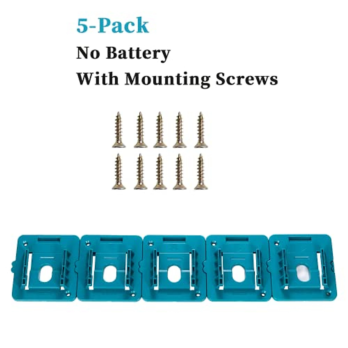 Crtbelfy Battery Holder Mount for Makita 18V Battery Dock Holder Fit for BL1860 BL1850 BL1840 BL1830 Batteries - 5 Pack