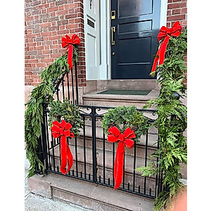 36-Pack Christmas Bows | 6.99 Bulk Pack | 10x26" Premium Handmade | Indoor Outdoor Christmas Decor | The Handmade Bow