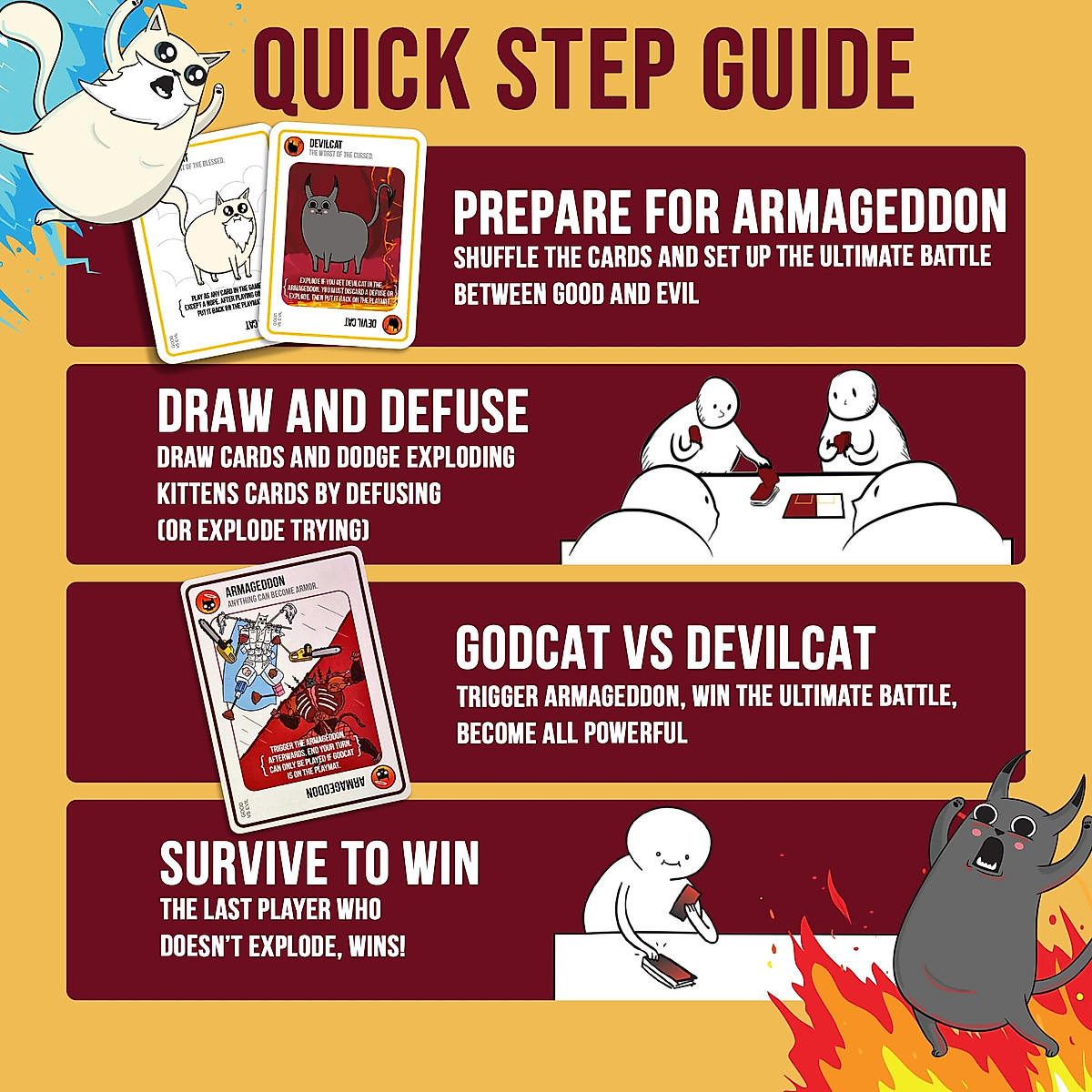 Exploding Kittens Good vs. Evil - 2-5 Players - Ages 7+ - Inspired by Netflix Show - High Stakes Family Card Game - Ideal for Party, Family Night - Animated Netflix Show