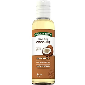 Nature's Truth Coconut Oil Liquid for Skin | 4 oz | Unscented Base Oil | Paraben Free