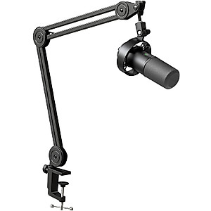 FIFINE Dynamic Microphone and Heavy Duty Boom Arm Kit,XLR/USB Podcast Recording PC Mic Set with Headphone Jack, Monitoring Volume Control, Windscreen for Vocal Streaming Voice-Over Gaming (K688+BM63)