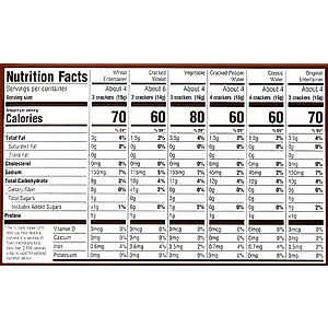 Good & Gather Entertainment Collection 6 Cracker Varieties 13.1 Oz. Original, Wheat, Vegetable, Classic, Cracked Pepper and Cracked Wheat.