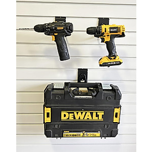 ATOOLA Power Tool Organizer for Slatwall, Garage Hooks for Hanging Yard Tools, Anti-Slip Weedeater Rack and Trimmer Holder, Versatile Slat Wall Drill Holder, 620 Series Slatwall Hooks