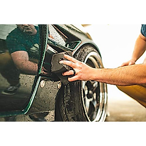 The Rag Company - Ultra Black Foam Sponge - for Detailing and Car Washing, Perfect for Both Rinseless and Soap Washes, Softer Feel, Ergonomic Shape