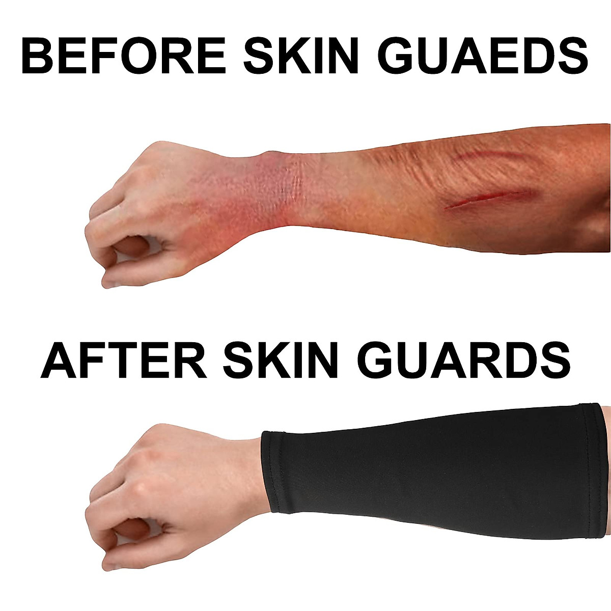 Eurzom 4 Pairs Skin Protection Sleeve for Arm Breathable Forearm Protector Arm Sleeve for Gardener Working Sport (9 Inch Long)