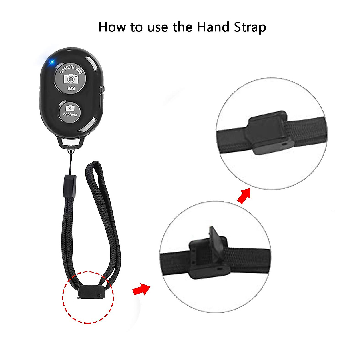 Wireless Remote Shutter for Cellphones and Tablets (3 Pack), AOQIYUE Bluetooth Remote for iPhone/Android Camera Control, Selfie Clicker for Photos and Videos - Wrist Strap Included