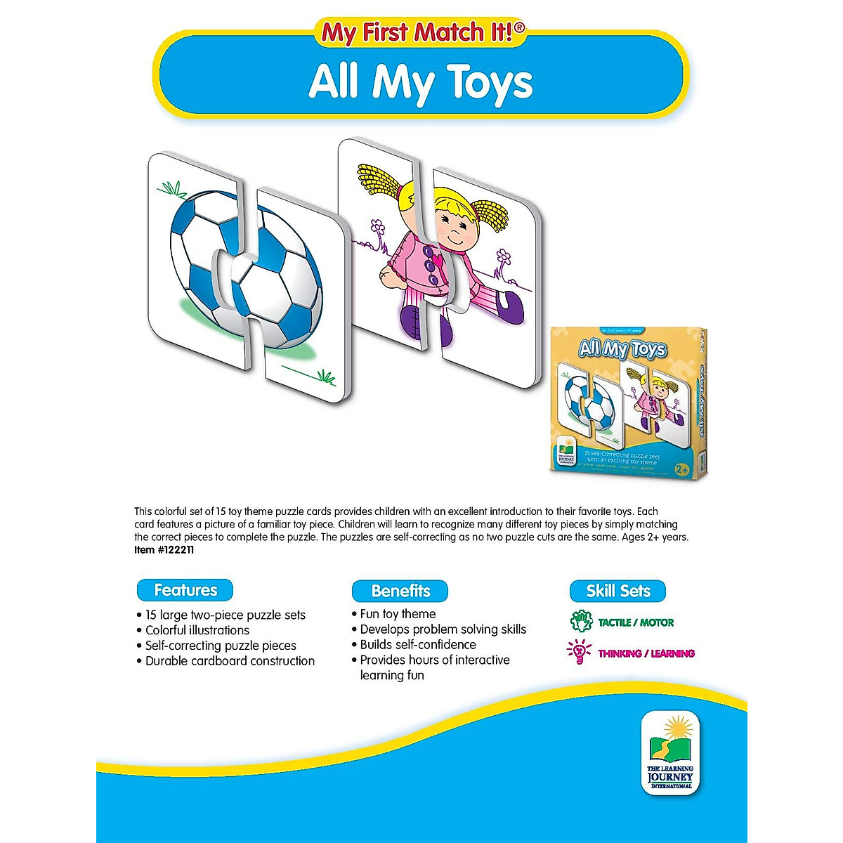 The Learning Journey: My First Match It - All My Toys - Self-Correcting Matching Puzzles for Toddlers and Preschoolers